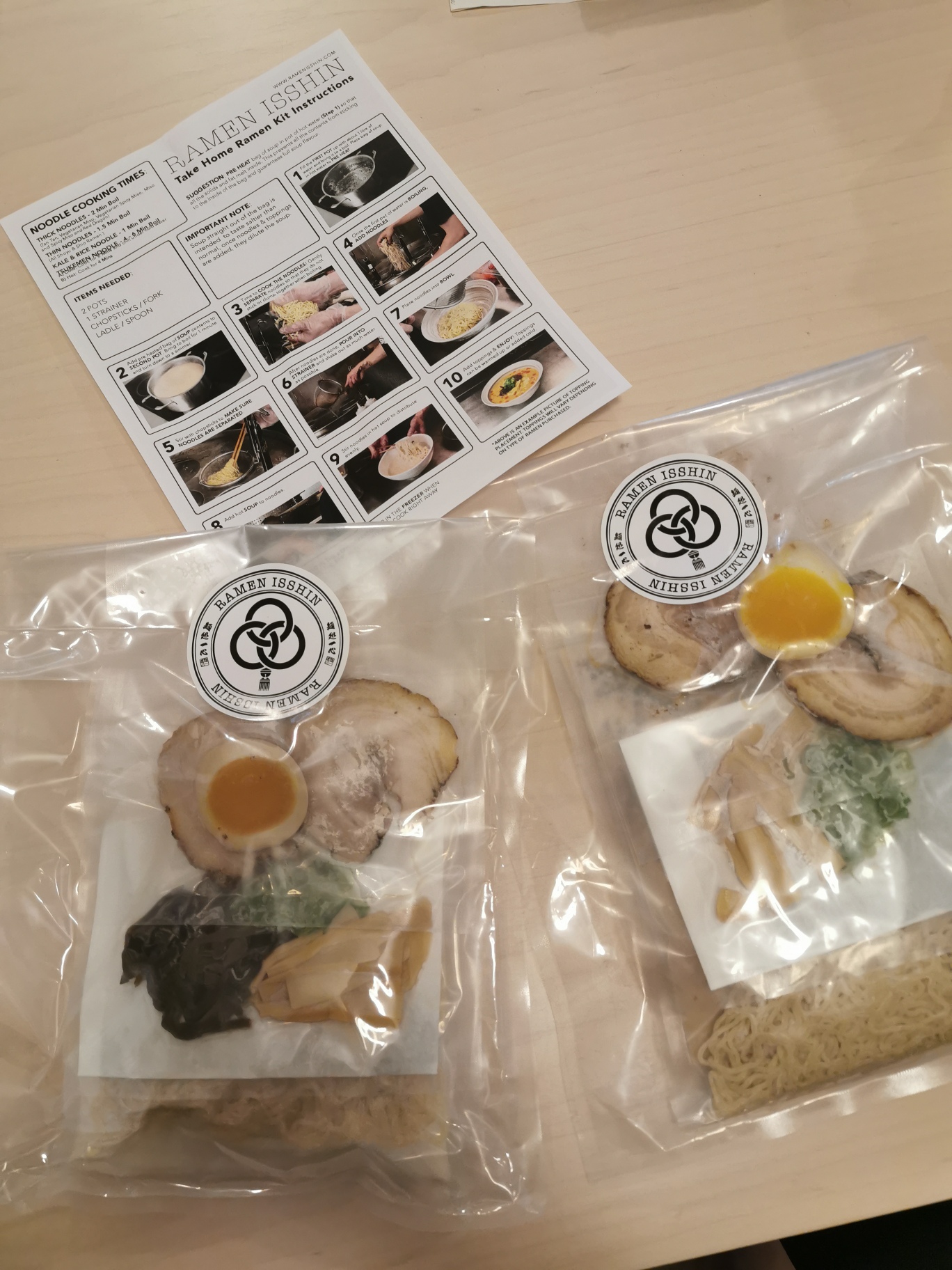 (Beta Testing Stage) Ramen Kit from Ramen Isshin - Toronto, Canada ...