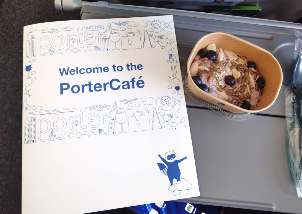 Food & Beverage Option on Porter New Embraer E195-E2 [Porter Inaugural ...